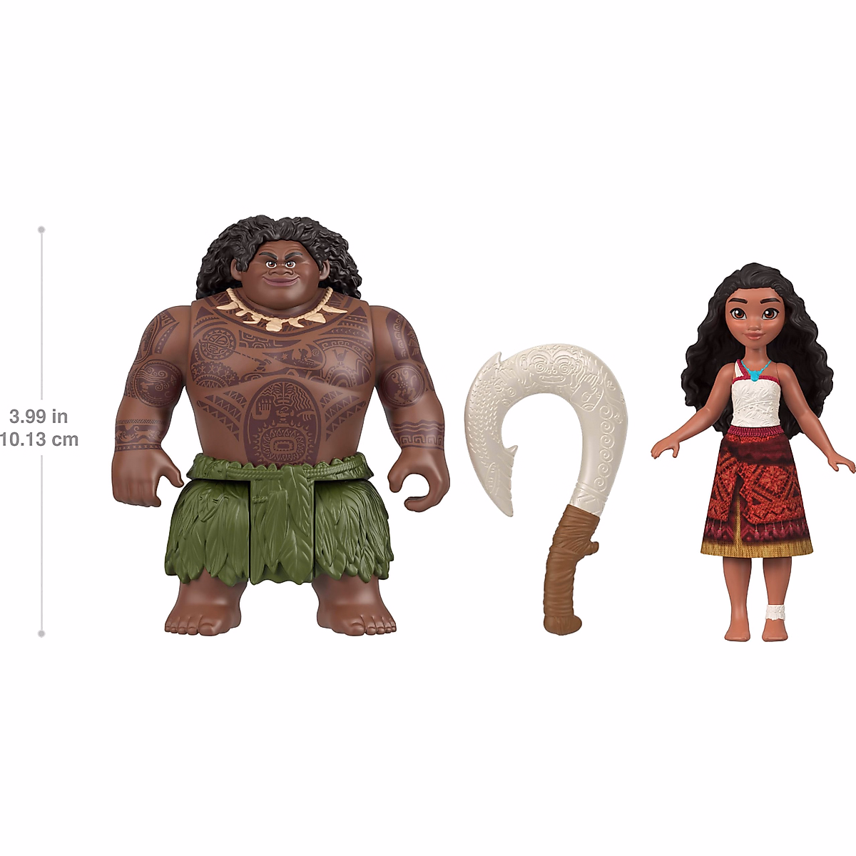 Mattel Disney Moana 2 Toys, Moana & Maui Ocean Adventures 2-Pack with 2 Small Dolls & Hook Accessory, Inspired by The Movie