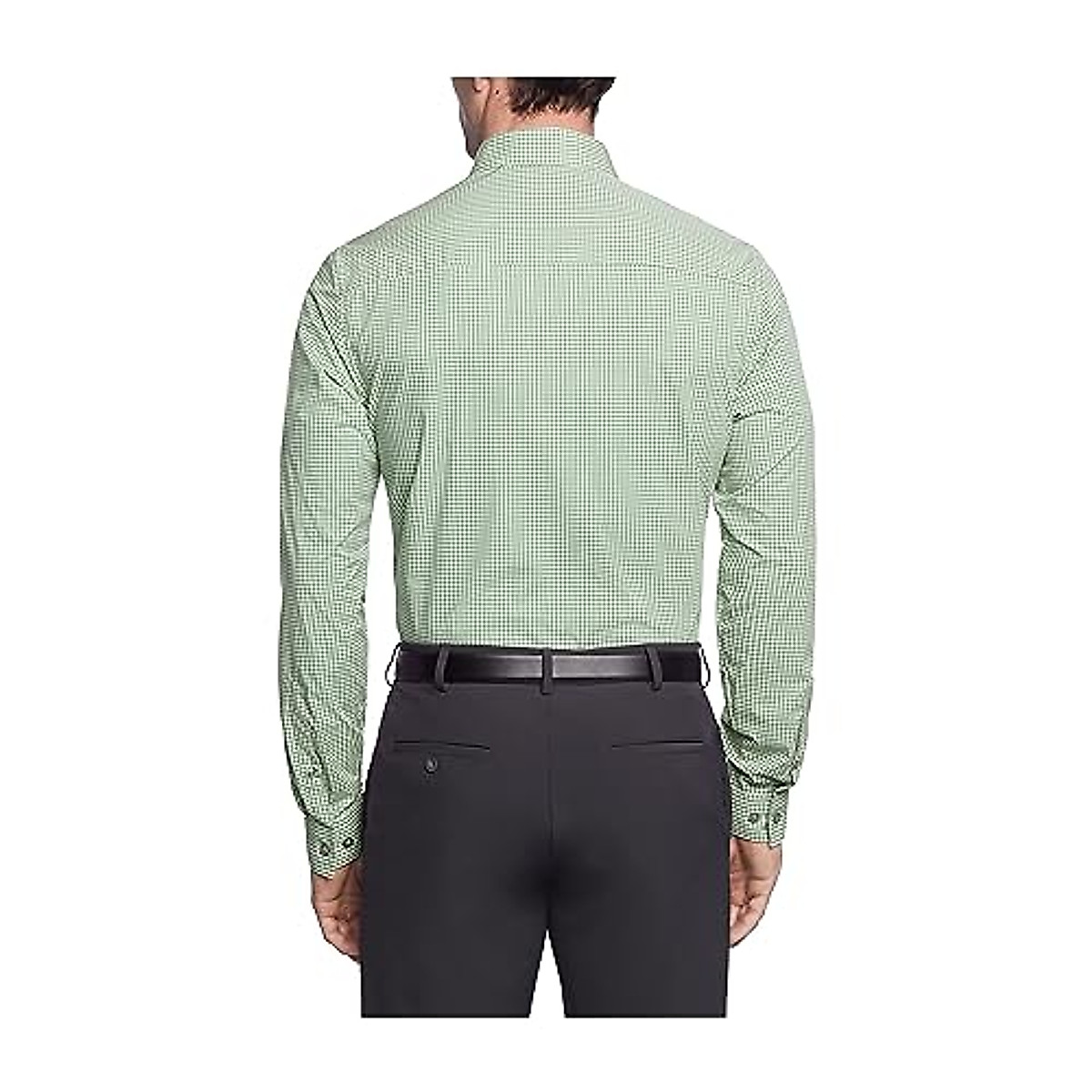 Unlisted by Kenneth Cole mens Slim Fit Checks and Stripes (Patterned) Dress Shirt, Ash Green, 16 -16.5 Neck 34 -35 Sleeve US