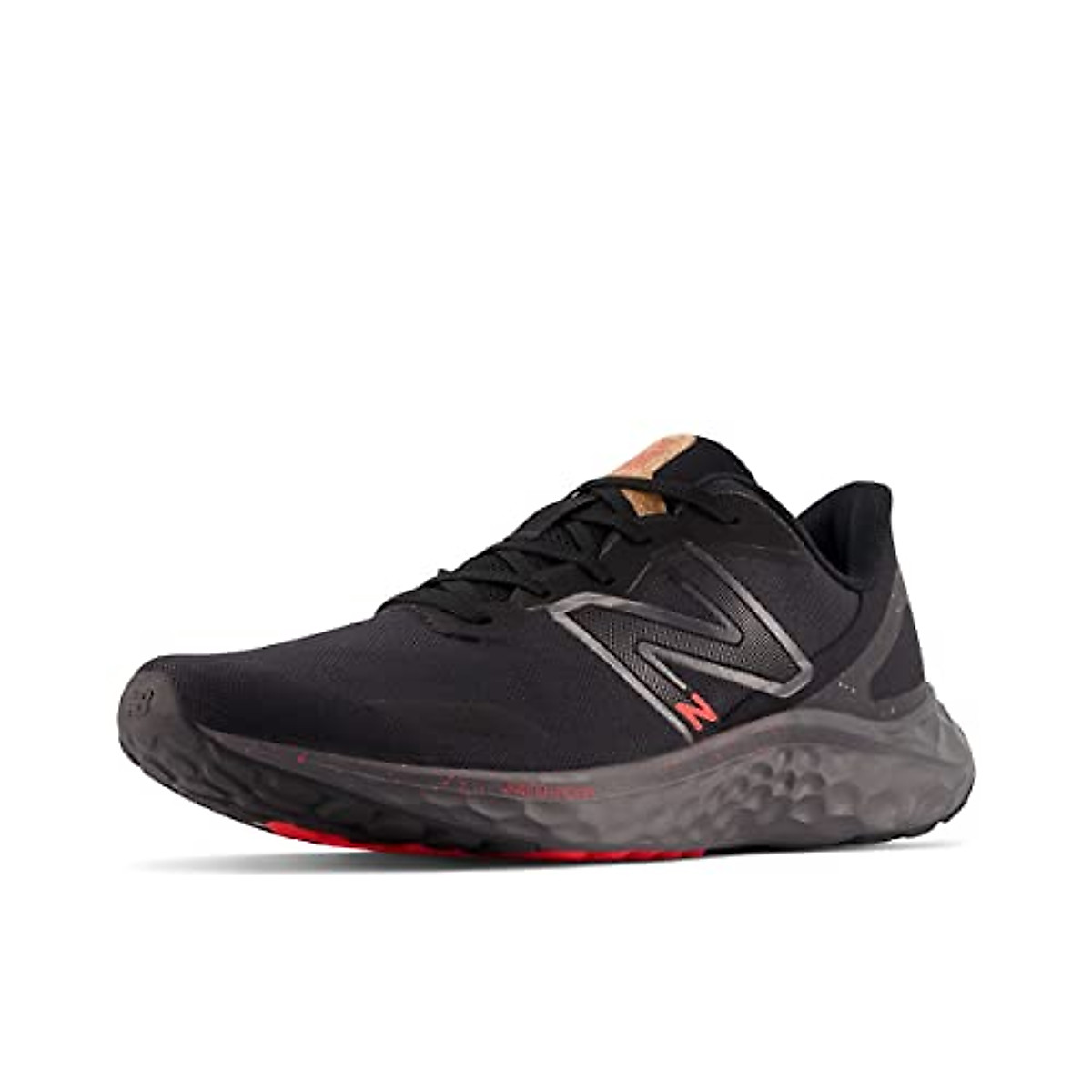 New Balance Men's Fresh Foam Arishi V4 Running Shoe, Black/Magnet/Electric Red, 11