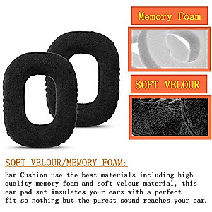 Upgrade Earpad Ear Cushions Compatible with Creative Sound BlasterX H5 BlasterX h7 Headphone Covers Foam (Velvet)