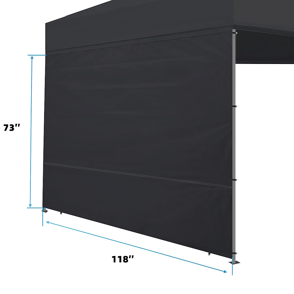 Joramoy Canopy Tent Sidewalls for 10×10 Pop Up Canopy, 3 Pack Instant Canopy Sunwall, Waterproof and UV Protection Canopy Shade Wall, Straight Leg Canopy Sidewalls 3 PCS Only(Black)