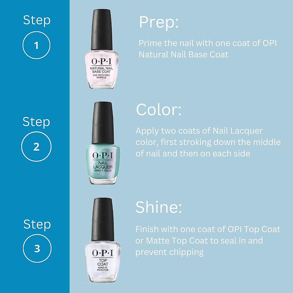 OPI Nail Lacquer, Opaque & Dark Shimmer Finish Blue Nail Polish, Up to 7 Days of Wear, Chip Resistant & Fast Drying, Fall 2023 Collection, Big Zodiac Energy, Scorpio Seduction, 0.5 fl oz