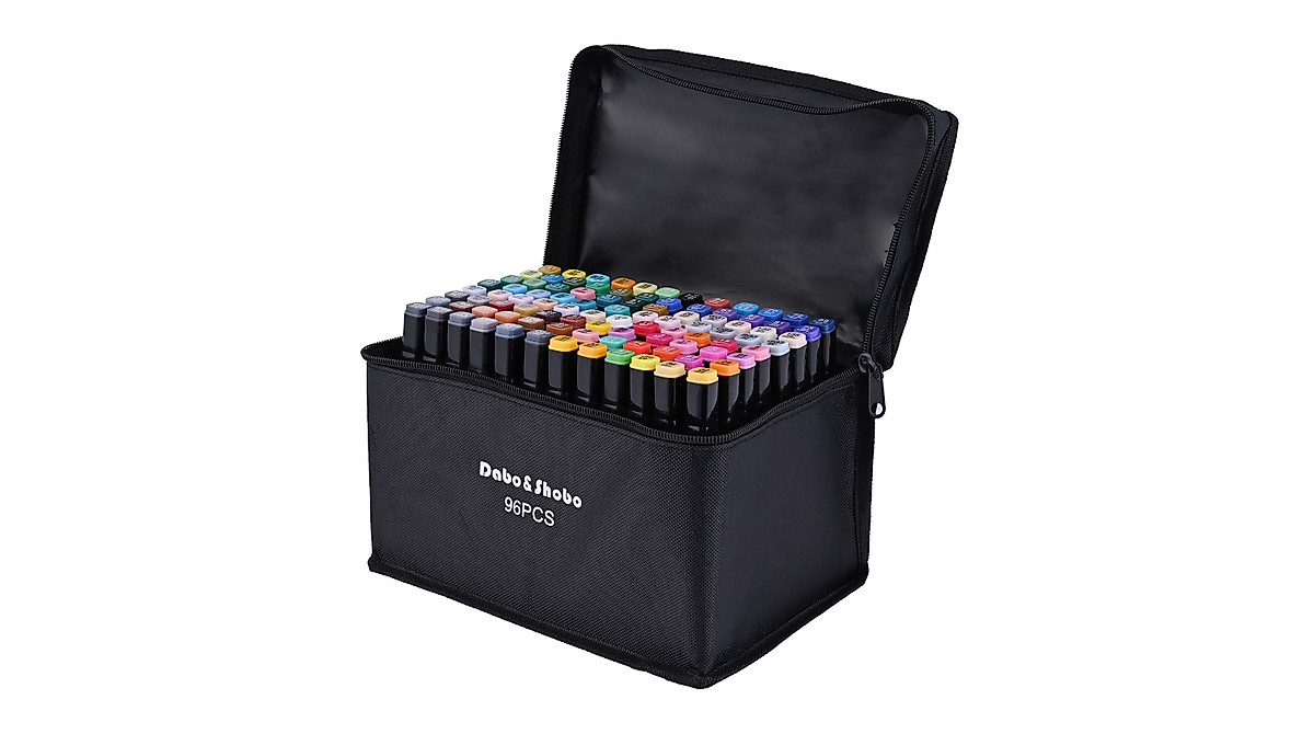 Dabo & Shobo 96 Color Alcohol Markers - Bright Permanent Markers
