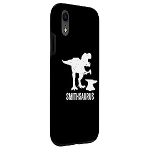 iPhone XR Smithsaurus T Rex Kids Blacksmith Forging Case