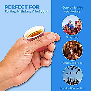 Red Jr. Mini Red Solo Shot Glasses, Mini Shooters for Jello Shots: 24 Pack