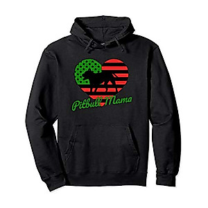 Pitbull Owner Pan African American Flag Design Juneteenth Pullover Hoodie