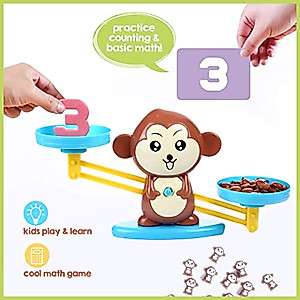 CoolToys Monkey Balance Cool Math Game for Girls & Boys | Fun, Educational Children's Gift & Kids Toy STEM Learning Ages 3+ (64-Piece Set)