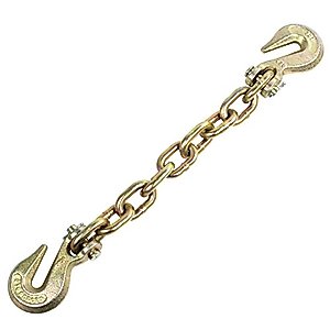 Double Grab Hook Set for Autobody Frame Repair Machines - 3/8" Hooks, 19" Long