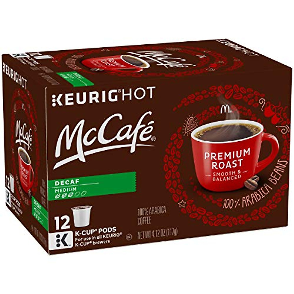 McCafé Decaf Premium Medium Roast K-Cup Coffee Pods (12 Pods)