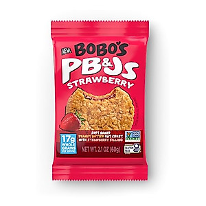 Bobo's Peanut Butter and Jelly Oat Snack Variety Pack, 10 Grape Flavored, 10 Strawberry Flavored, Healthy Everyday Snack