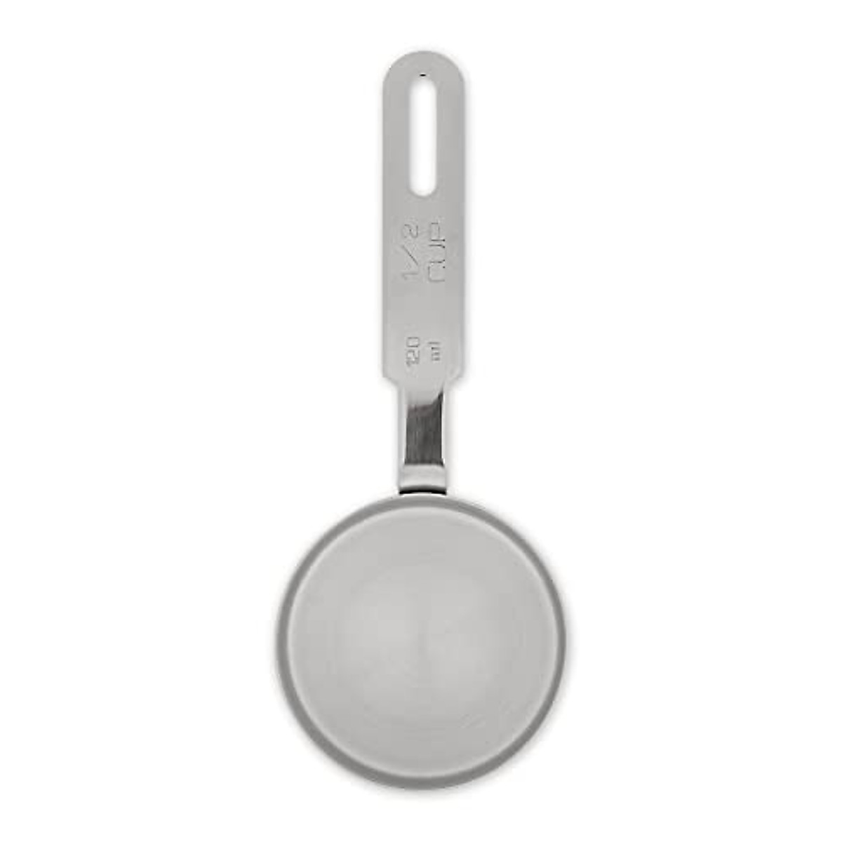 RSVP International Endurance Collection Kitchen Measuring Tools, Dishwasher Safe, 0.5 Cup, Individual, Stainless Steel