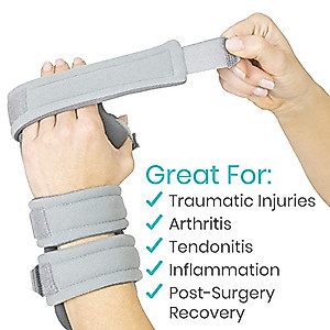 Vive Resting Hand Splint (Left) - Night Immobilizer Wrist Finger Brace - Thumb Stabilizer Wrap - for Arthritis, Tendonitis, Carpal Tunnel Pain - Functional Support for Sprains Fractures (Small)