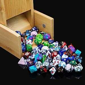 10mm Mini DND Dice Set,10 Sets Polyhedral RPG Dice (70pcs) for MTG,RPG,D&D Dungeons and Dragons Role Playing Game.(Two-Colour Swirl)