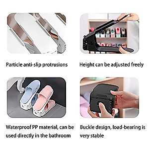 Acasimo Shoe Slots Space Saver for Closet Organization ,Adjustable Shoe Stacker Space Saver for Double Deck Shoe Rack Holder High Low Heels, Sneakers and Sandals 10 Piece Set