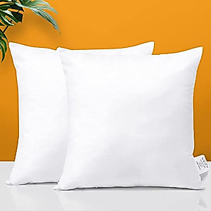 OTOSTAR Outdoor Waterproof Throw Pillow Inserts 18 x 18 Inches Premium Water Resistant Decorative Pillow Inserts Square Pillows for Couch Sham Cushion Stuffer Garden Furniture Patio Bench,Pack of 2