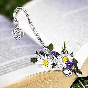 bobauna Scottish Thistle Bookmark Sassenach Themed Jewelry Scotland Gift for Outlander Fans (Knot Bookmark)