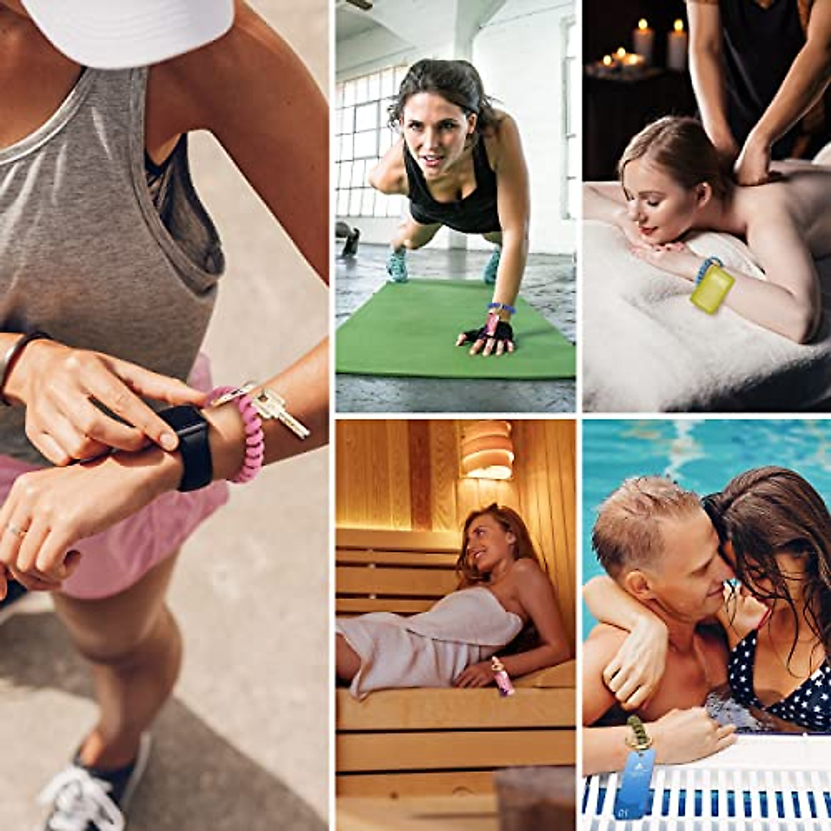 6PCS Stretchable Wristband Wristlet Keychain Wrist Key Chain Wristlet,Spring Flexible Spiral Wrist Coil ​Wrist Band Bracelet Key Holder Spring O Ring for Sauna Gym Pool ID Badge and Outdoor Sports