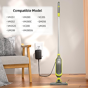 13.3V Charger for Shark Vacmop VM251 VM252 VM252C VM200 VM200C VC200 VC205 QM250 UM205 Hard Floor Vacuum Mop