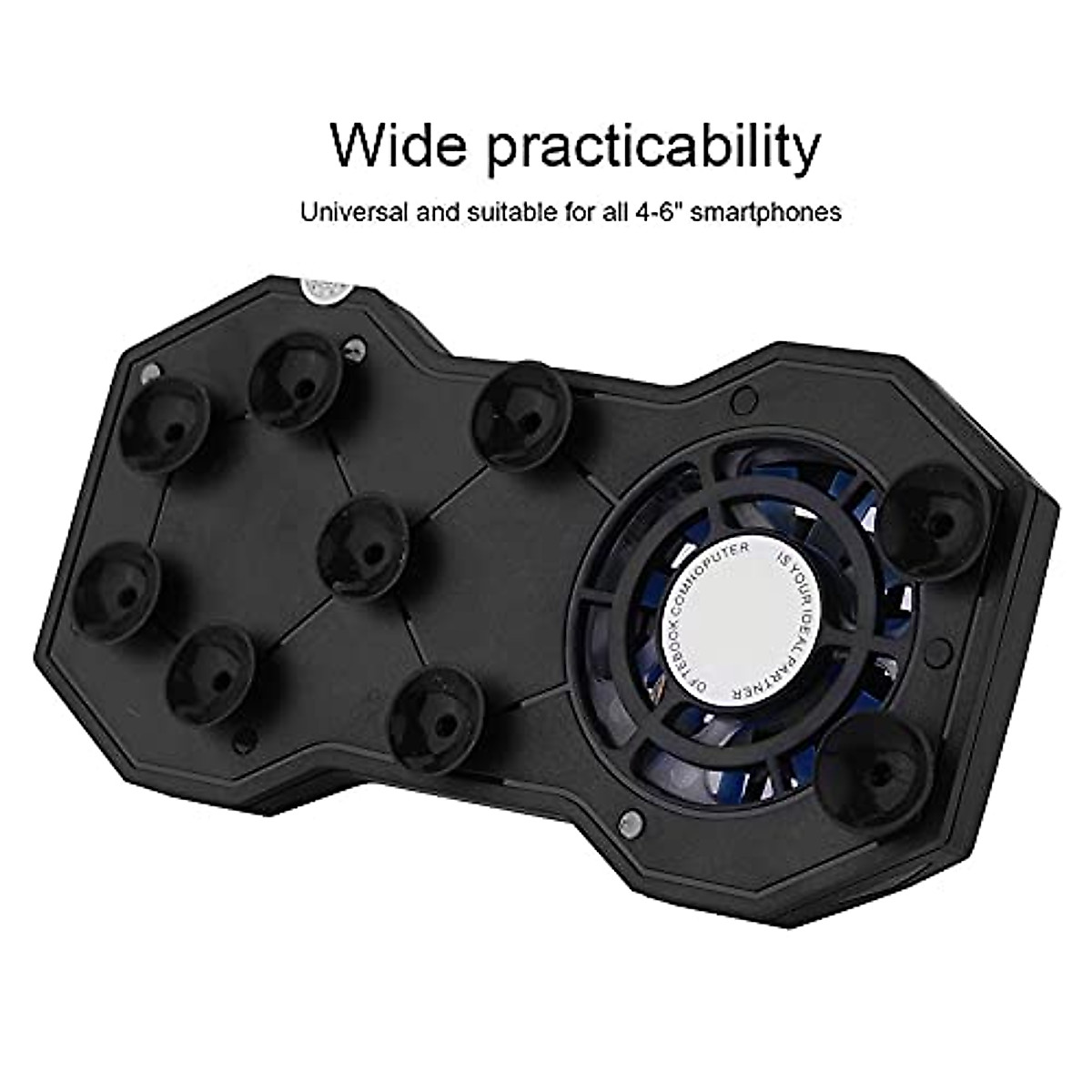 Shanrya Cooling Plate for Cell Phone, Firmly Absorb Stable Adsorption Cellphone Power Bank Function for All 4-6 Popularity(Black)