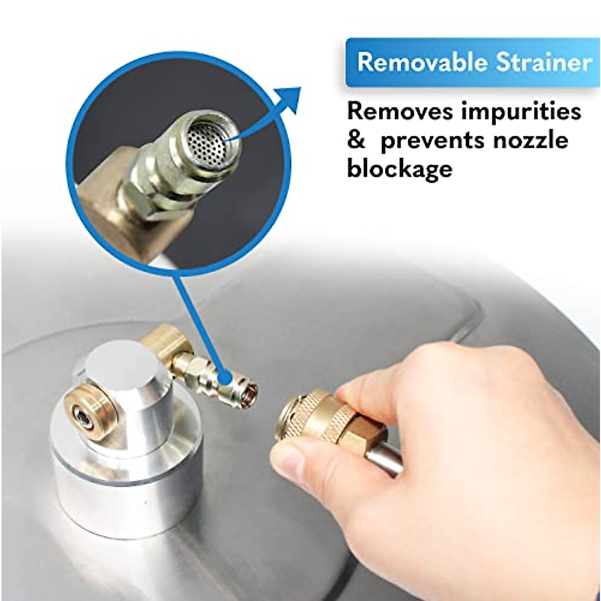 EDOU DIRECT Pressure Washer Surface Cleaner 18" with wheels | Stainless Steel | HEAVY DUTY | 4,000 PSI Max Working Pressure | Includes: 2 Pressure Washer Extension Wand Attachments