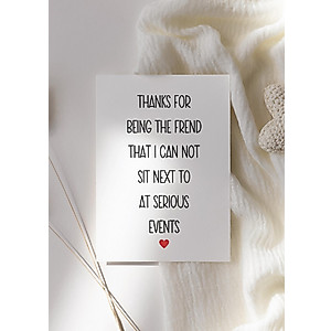 TEEMI-Funny Card For Friend, Best Friend Birthday Card, Funny Bestie Birthday Day Card, Thank You Card, Card For Him Her Them CANNOT Sit NEXT TO