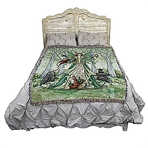 Pure Country Weavers Caretaker Fairy Blanket by Amy Brown - Fantasy Gift Tapestry Throw Woven from Cotton - Made in The USA (72x54)