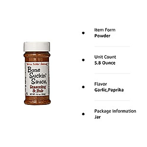 Bone Suckin' Sauce Bone Suckin' Original Seasoning and Rub, 5.8 Ounce