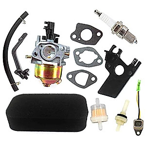 AISEN Carburetor for DuroMax & PowerMax XP3500 XP4400 XP4400E XP4400E-CA MX4500 MX4500E 196CC 200CC 6.5HP 7HP Gasoline Generator Carb Gasket Air Filter Spark Plug