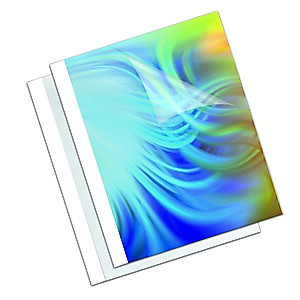Fellowes 1.5mm Thermal Binding Covers - 1-8 Sheet Capacity - Pack of 100 White Thermal Binding Covers