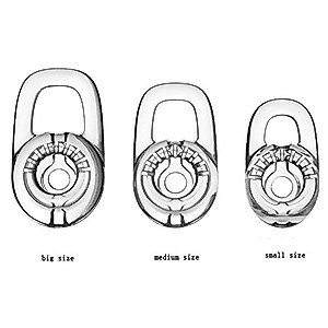 Zotech Earbud Gel & Ear Hook for Plantronics, 12 Pcs (Small/Medium/Large) Clear Replacement Eargel & 8 Pcs Clear Ear Hook, Fit for Plantronics M155 M165 M1100 M100 M55 M28 M25 Voyager Edge