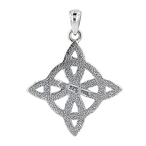 Jewelry Trends Sterling Silver Celtic Good Luck Knot Pendant