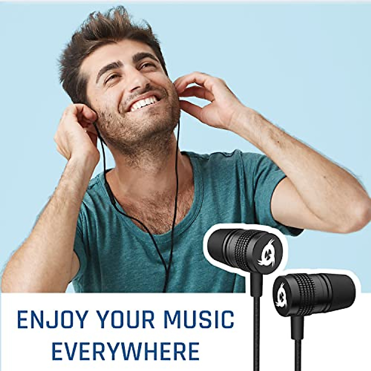 KLIM F1 USB C Earphones + New Version + Excellent Audio Quality + Durable USB C Headphones with Microphone + 5-Year Warranty + Wired USB C Earbuds Compatible Huawei Sony Samsung Headphones Type C