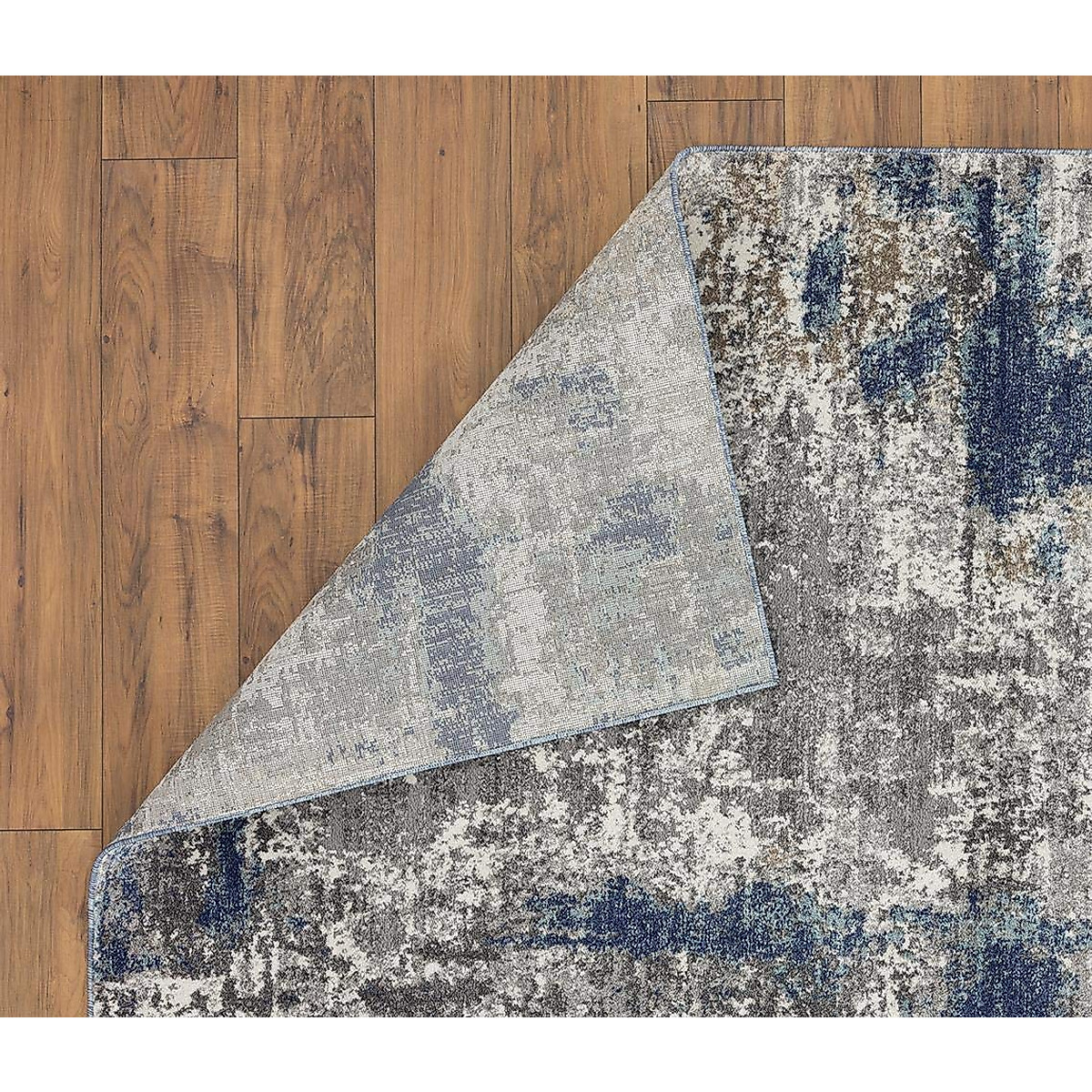 LUXE WEAVERS Euston Blue 5 x 7 Abstract Modern Area Rug