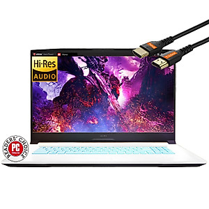 MSI Sword Thin Bezel 15.6" Core i7-11800H 144Hz Full HD IPS-Level Gaming Laptop NVIDIA GeForce RTX 3050Ti Max Performance Wi-Fi 6 White - w/HDMI Cable (8GB Memory, 512GB PCIe SSD)