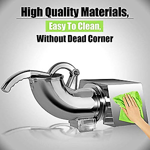 Costzon Ice Shaver Machine, Stainless Steel 110V Electric Ice Crusher with Dual Blades, 440lbs/H Electric Snow Cone Maker Shaved Ice Machine with Safety On/Off Switch for Home and Commercial Use