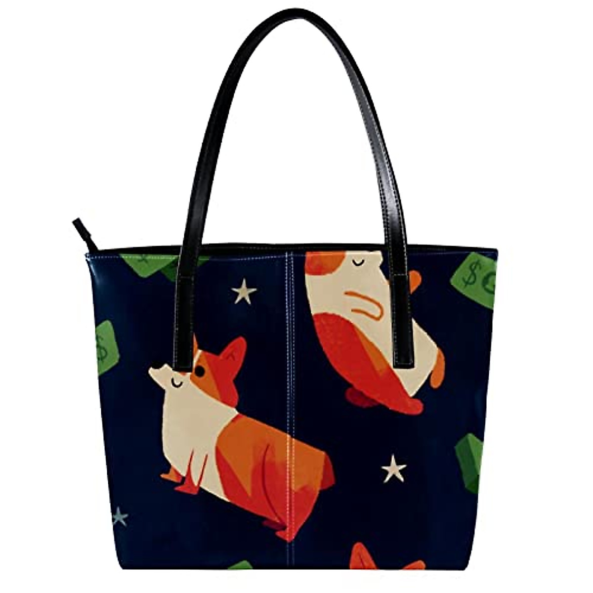 Tote Bag Women Satchel Bag Handbag Stylish Tote Handbag for Women Hobo Bag Fashion Crossbody Bag, Cute Animal Corgi Dog Cartoon