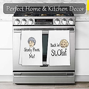 DDDDXO Golden Girls Kitchen Towels, Golden Girls TV Merchandise, Golden Girls Gifts for Girls, Golden Fans Housewarming Gift, Decorative Dish Towels Set of 4
