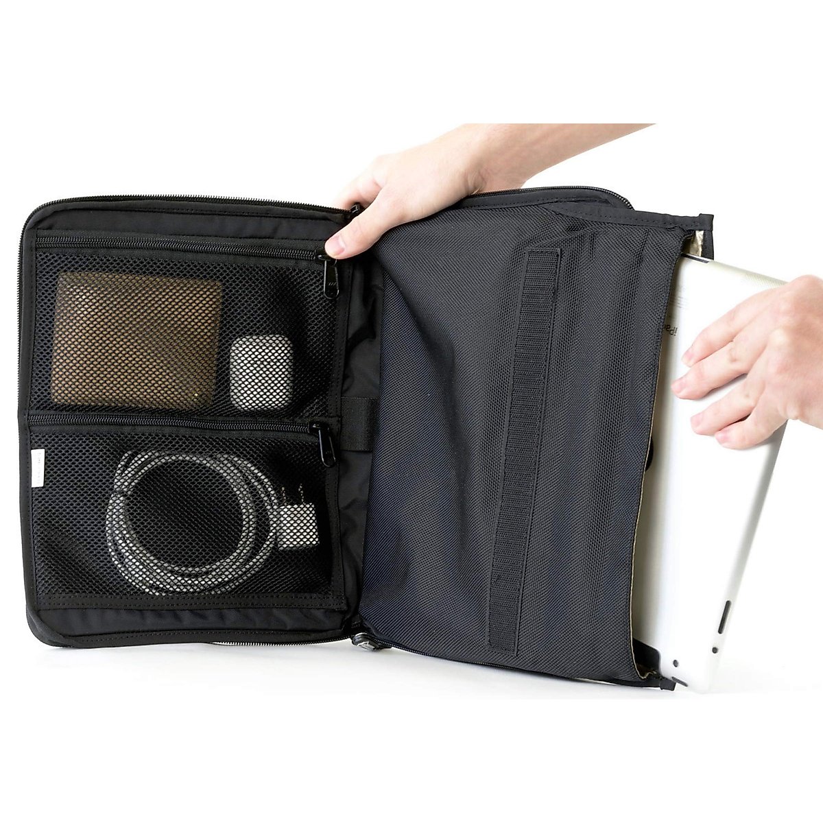 Mission Darkness Mojave Faraday Tablet Bag // Multi-Functional Travel Case with Accessory Pockets and Built-in Faraday Sleeve // Signal-Blocking, Anti-Tracking, Anti-Hacking, Anti-Spying Faraday Cage