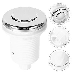 Cabilock 1 Pc Pneumatic Start Button Bath tub air Buttons Multipurpose Bathtub Garbage Disposal air on Off Push air Button Food Waste spa Silicone Gasket Child Fashion White