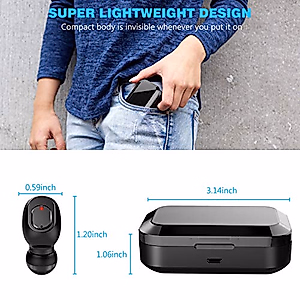 Erligpowht Bluetooth 5.0 Wireless Earbuds with 2000mAh Charging Case Stereo Headphones 90Hours Continuous Playback in Ear Built in Mic Headset Premium Sound with Deep Bass for Sport