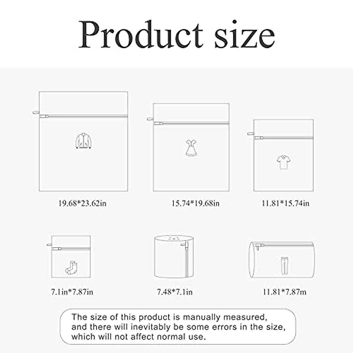 6 Pack Mesh Delicates Laundry Bag, Reusable Delicates Embroidery Bag for Washing Machine, Clothing Washing Bags for T-shirt, Lingerie, Sock, Garment, Pants, Bra, Travel Storage Organize Bag (Beige embroidery)