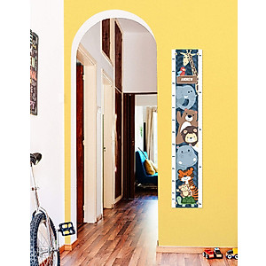 Wild Animals Growth Chart Any Name Safari Growth Chart for Kids Height Personalized Growth Chart