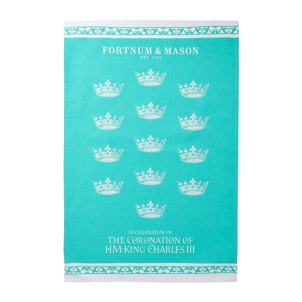 Charles III Coronation limited Edtion tea towel Fortnum & Mason