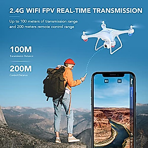 Potensic Upgraded P5 Drone with 2.7K Camera for Adults and Beginners, FPV Quadcopter Helicopter with Gravity Sensor, Trajectory Flight and 3D Flip, Altitude Hold, Headless Mode, 40 Mins Flight Time
