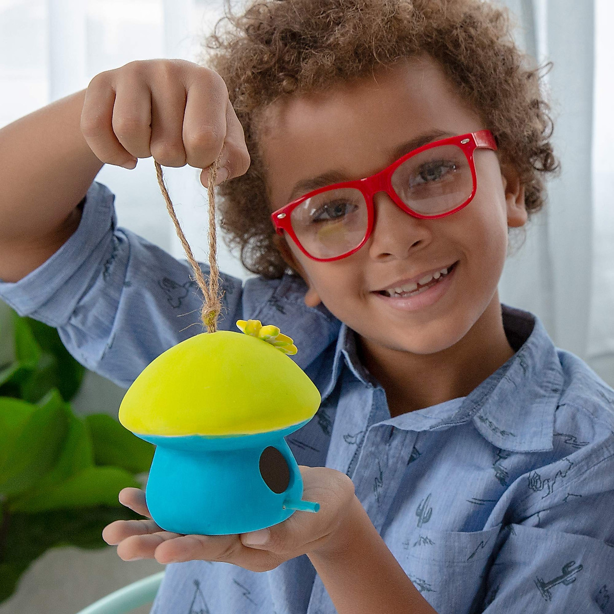 Creative Roots Paint Your Own Plaster Bird House Kit, Ready-to-Paint DIY Birdhouse Activity, Great Spring & Summer Arts and Crafts Project, for Kids Ages 5, 6, 7, 8, 9