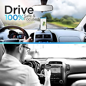 SIISTEM Phone Mount for Car, Universal Car Phone Holder Mount with Suction Cup, Release Button and Lock Mechanism, Cell Phone Holder for Car Dashboard Windshield