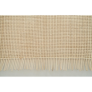 24" Width Natural Rattan Square Webbing, Radio Weave, Rattan for Caning Projects (5 Feet)