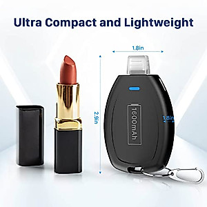 TQTHL Keychain Portable Charger, Mini Power Emergency Pod, Power Bank Battery Pack, Key Ring Cell Phone Charger Compatible with iPhone 14,13,12,11,8, 7,6,6S,5,X,XR,XS Max, Pro Max