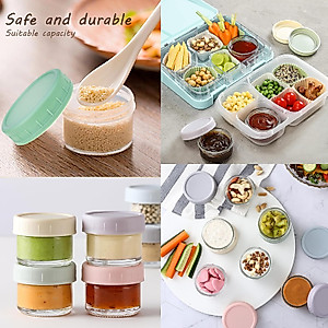 Z-synka 10-Pack Salad Dressing Containers To Go, 2.7oz Glass Small Condiment with Lids, Dipping Sauce Cups Set,Leakproof Reusable for Lunch Box Work Trip