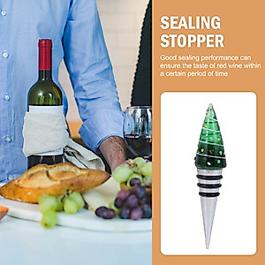 Hemoton 1pc Christmas Wine Corks Christmas Wine Stopper Wine Bottle Cover Easy to Use Wine Stopper Snowman Wine Stopper Crack-Proof Stopper Wedding Wine Cabinet Tool Sealer Gift Zinc Alloy